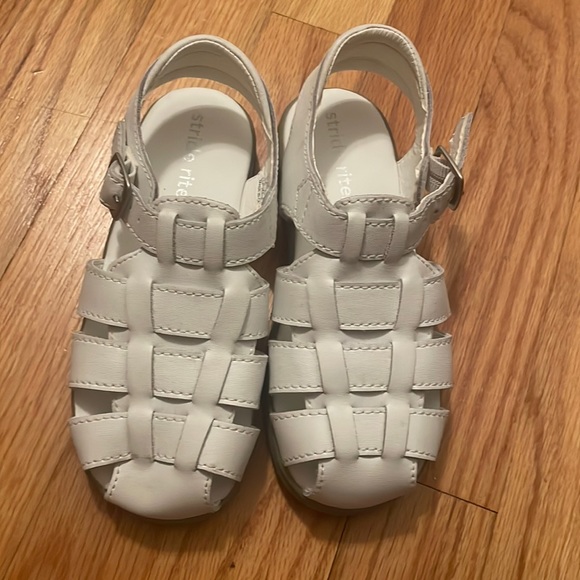 Stride Rite | Shoes | Stride Rite White Leather Velcro Sandal Monterey ...